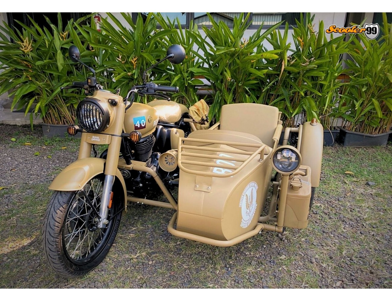 Royal Enfield Military Style Sidecar – Desert Sand by Scooter99