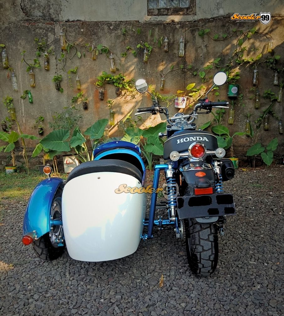 Honda Monkey Sidecar Blue Metallic Edition | Custom Fiberglass Sidecar ...