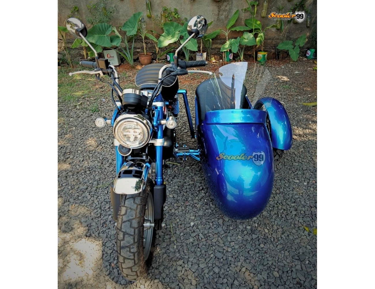 Honda Monkey Sidecar Blue Metallic Edition | Custom Fiberglass Sidecar ...
