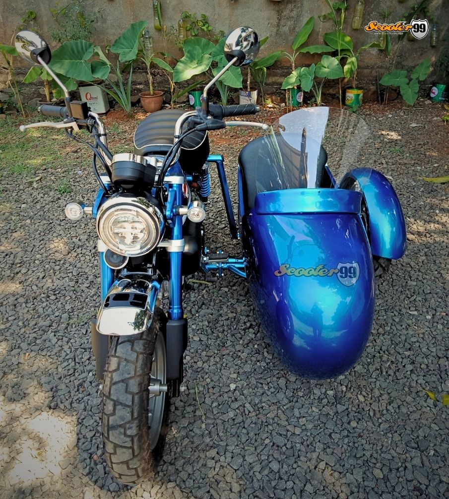Honda Monkey Sidecar Blue Metallic Edition | Custom Fiberglass Sidecar ...
