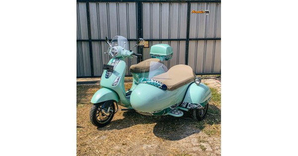 Sidecar Kit – Batik Edition | Vintage Mint Green Sidecar with Batik ...