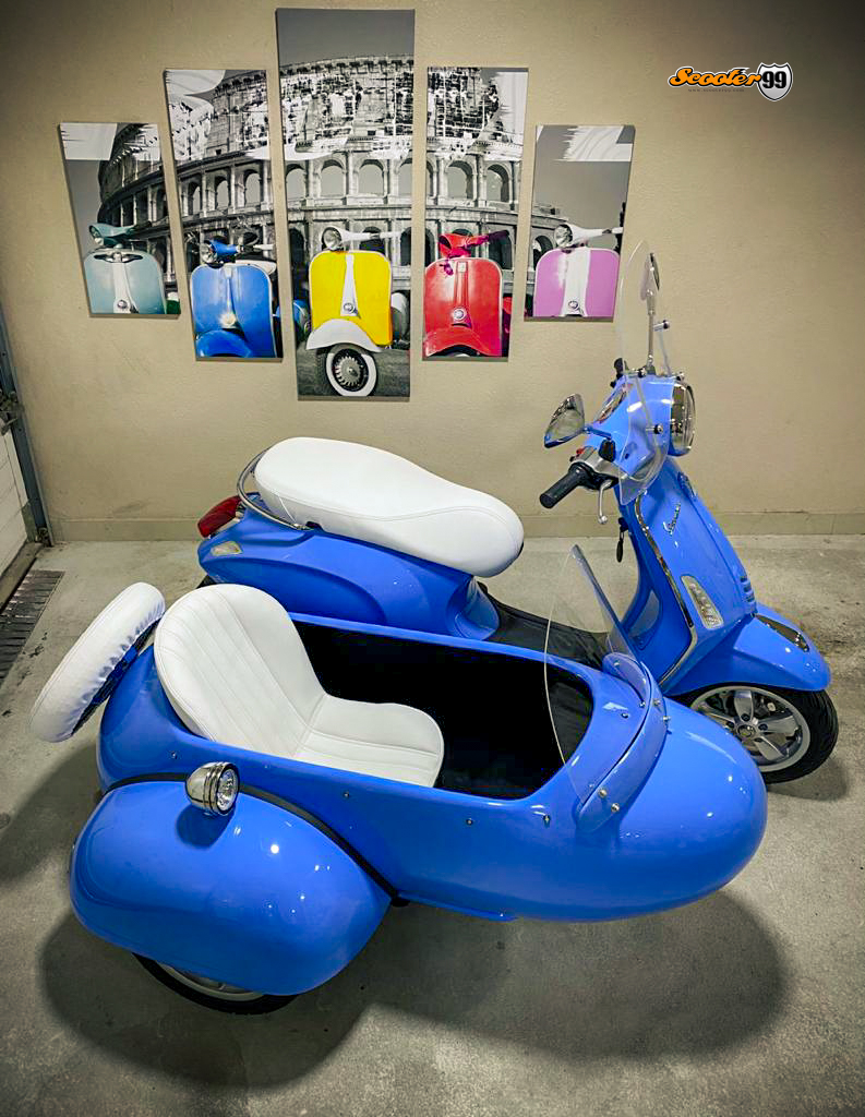Sidecar Kit for Vespa – Sky Blue Edition | Scooter99