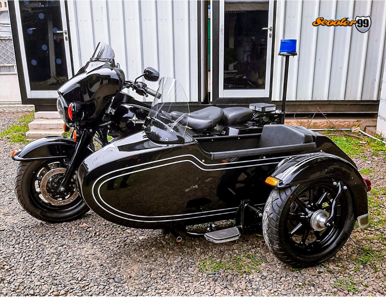 Sidecar Kit for Harley Davidson – Black Touring Police Edition | Scooter99