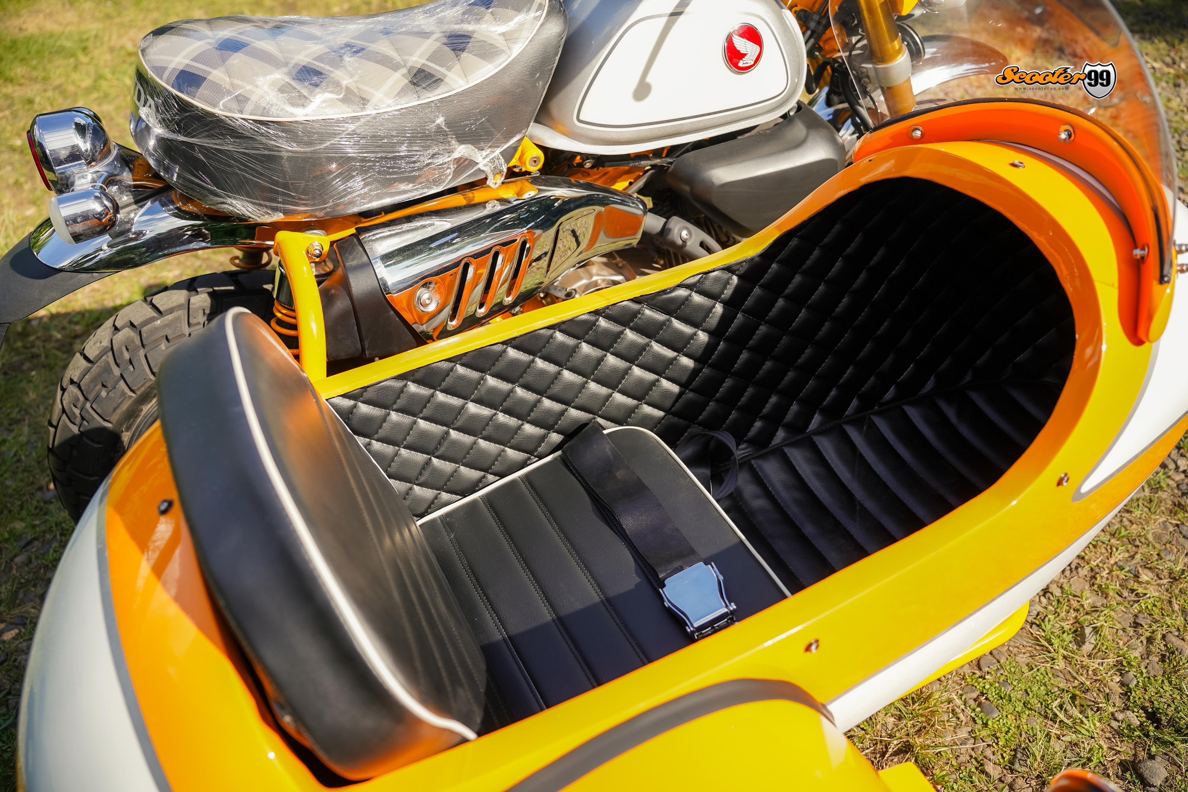 Custom Sidecar Kit for Honda Monkey – Yellow Classic Edition | Scooter99